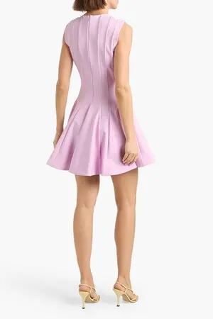Simkhai Delfie Fluted Crepe Mini Dress
