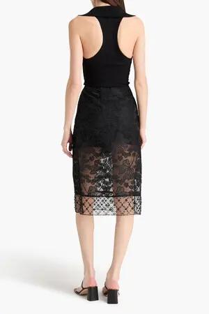 3.1 Phillip Lim Sequin-embellished Corded Lace Skirt
