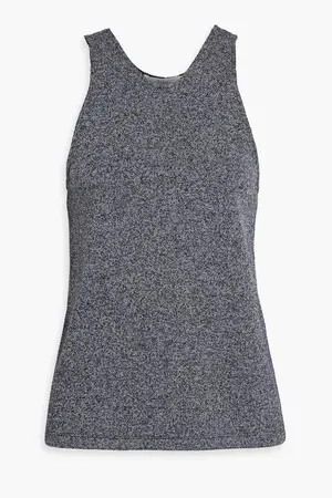 Tibi Ribbed Jersey Tank - Navy