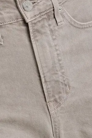Veronica Beard Taylor Cropped High-rise Wide-leg Jeans - Gray
