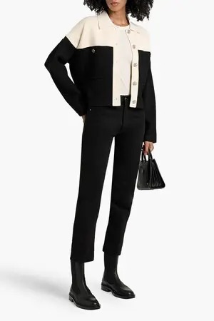 Sandro Two-tone Knitted Cardigan