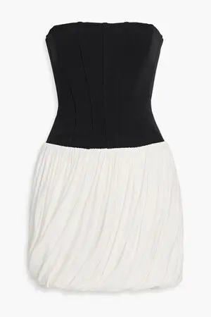 Simkhai Josie Strapless Two-tone Mini Dress