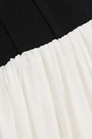 Simkhai Josie Strapless Two-tone Mini Dress