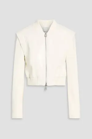 Simkhai Doreen Cropped Bomber Jacket - Ivory