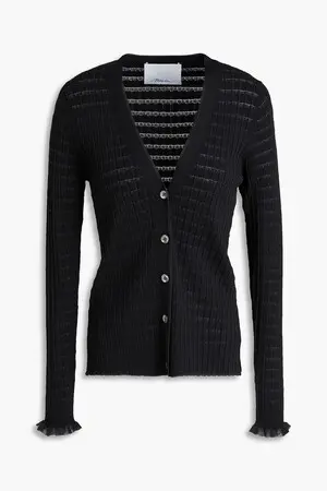 3.1 Phillip Lim Ribbedknit Cardigan - Black