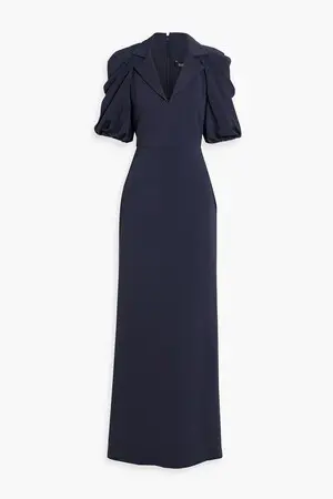 Badgley Mischka Draped Crepe Gown