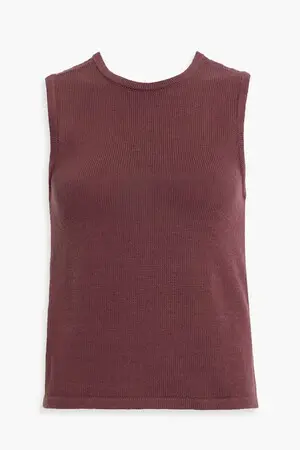 Tibi Wrapeffect Cotton Top Plum