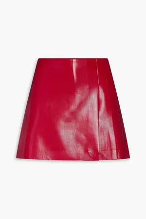 Alice + Olivia Alice Olivia Toni Pleated Mini Skirt - Red