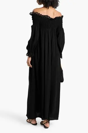 KIKA VARGAS Ira Off-the-shoulder Crepe Maxi Dress