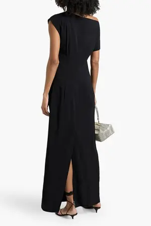 ST. AGNI One-shoulder Crepe Maxi Dress