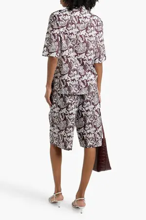 Tibi Floralprint Shell Shirt