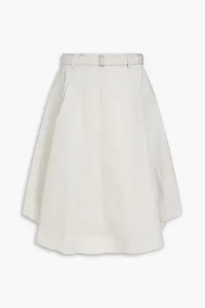 3.1 Phillip Lim Chiffontrimmed Cottonblend Mini Skirt - Light Gray