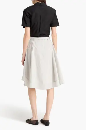 3.1 Phillip Lim Chiffon-trimmed Cotton-blend Mini Skirt