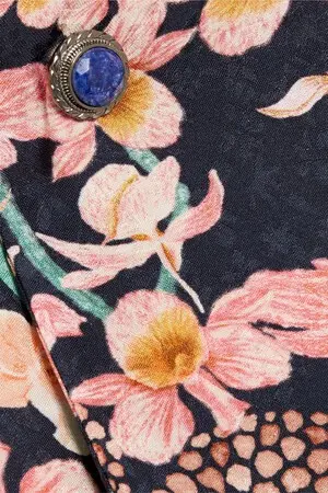 Agua Bendita Silice Danza Floral-print Blazer