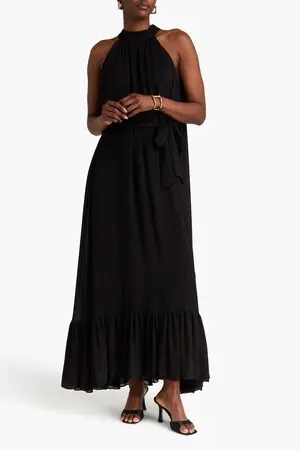 Alice + Olivia Jovie Ruffled Crepe De Chine Maxi Dress