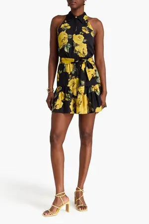 Alice + Olivia Miranda Floral-print Mini Dress