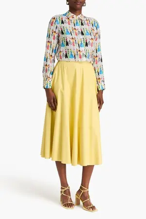 Alice + Olivia Printed Silk Crepe De Chine Shirt - Multicolor