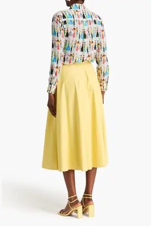 Alice + Olivia Printed Silk Crepe De Chine Shirt - Multicolor