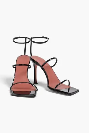 Amina Muaddi Maya Patentleather Sandals