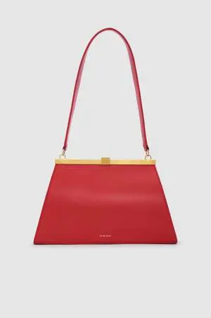 ANINE BING Anine Smooth Leather Bag - Tango Red