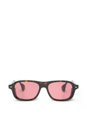 SESTINI EYEWEAR Rectangle Frame Sunglasses - Brown