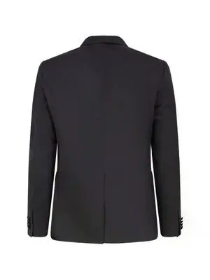 Corneliani Double-breasted Peak-lapel Blazer Wool Suit - Black