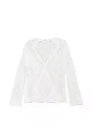Lorena Antoniazzi Openwork V-neck Sweater