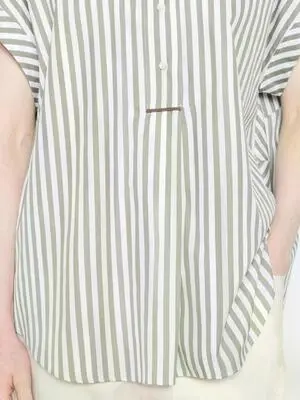 Brunello Cucinelli Striped Polo Top