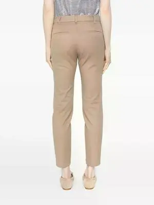 Brunello Cucinelli Regular Fit Trousers With Logo Patch - Neutrals