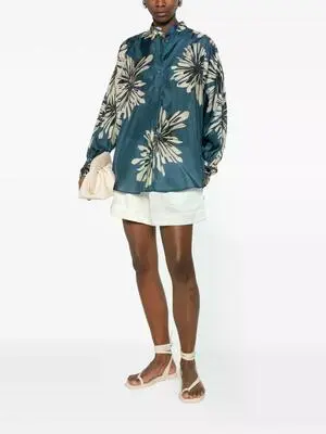 Brunello Cucinelli Floral-print Blouse - Blue