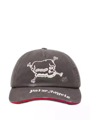 Palm Angels Skull Logo Cap - Grey