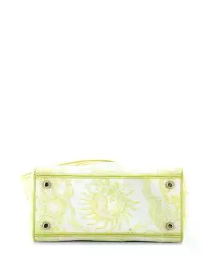 Dior Lady D-lite Embroidered Canvas Medium Satchel - Yellow