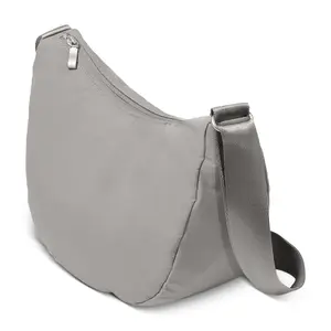 BAGGALLINI Swift Crescent Crossbody Bag - B-lite Silver Sand