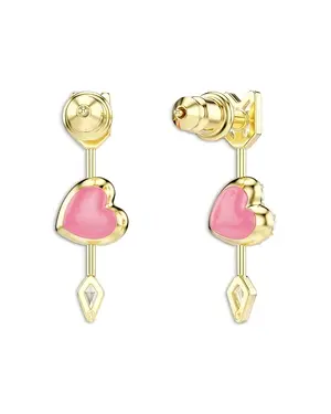 SWAROVSKI Idyllia Heart Arrow Drop Earrings - Gold