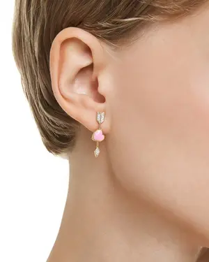 SWAROVSKI Idyllia Heart Arrow Drop Earrings - Gold