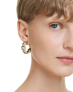 SWAROVSKI Gema Mixed Crystal Hoop Earrings - Multicolored