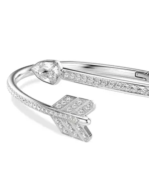 SWAROVSKI Idyllia Crystal Arrow Bypass Bangle Bracelet