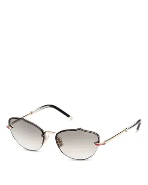 CHRISTIAN LOUBOUTIN Geometric Metal Sunglasses, 59mm - Gold /gradient Smoke