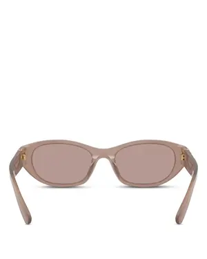 Miu Miu Oval Sunglasses, 53mm - Grey