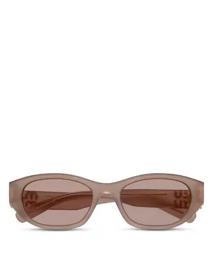 Miu Miu Oval Sunglasses, 53mm - Grey