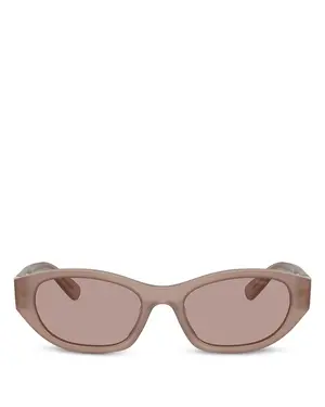Miu Miu Oval Sunglasses, 53mm - Grey