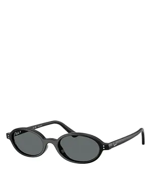 Ray-ban Oval Sunglasses, 51mm - Black