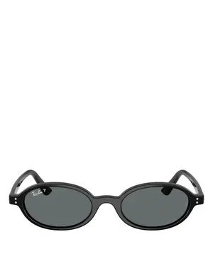 Ray-ban Oval Sunglasses, 51mm - Black