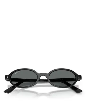 Ray-ban Oval Sunglasses, 51mm - Black