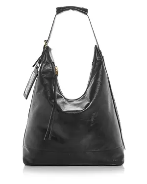 Moschino Large Leather Hobo Shoulder Bag
