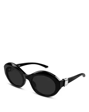 Balenciaga Round Frame Sunglasses, 57mm - Black