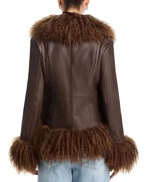 SUSANNA CHOW Leather Dorothy Brown Jacket