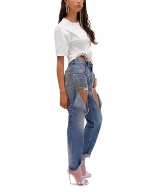AREA Crystal Knot Tee - White