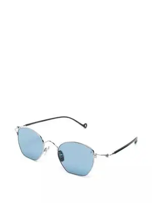 EYEPETIZER Geometric Oval-frame Sunglasses - Silver