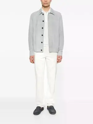 Eleventy Buttoned Suede Jacket